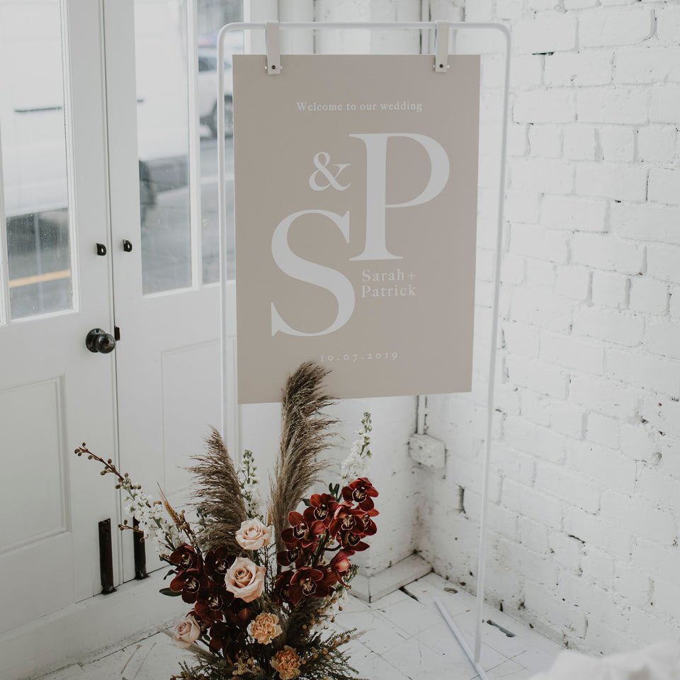 WHITE SIGNAGE STAND - HIRE – Papier Hq